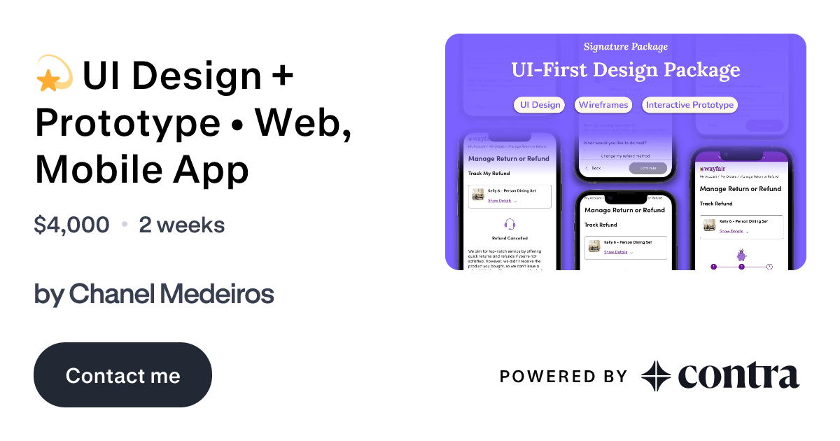 💫 UI Design + Prototype • Web, Mobile App by Chanel Medeiros
