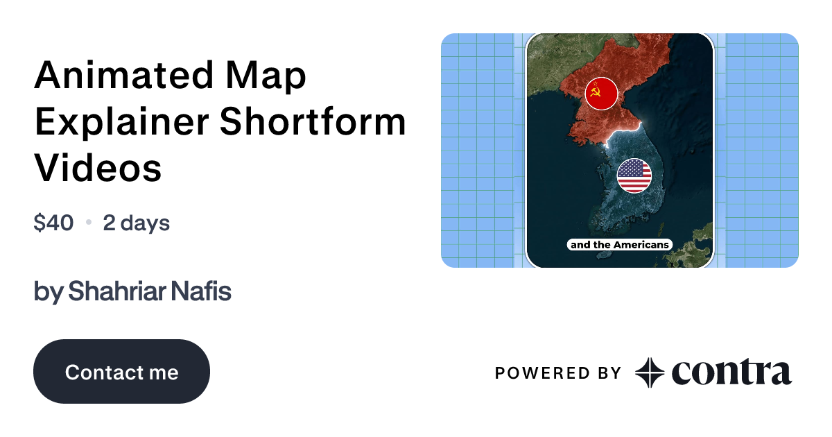 Animated Map Explainer Shortform Videos by Shahriar Nafis