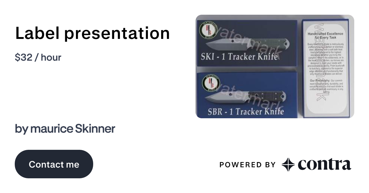 Label presentation by maurice Skinner