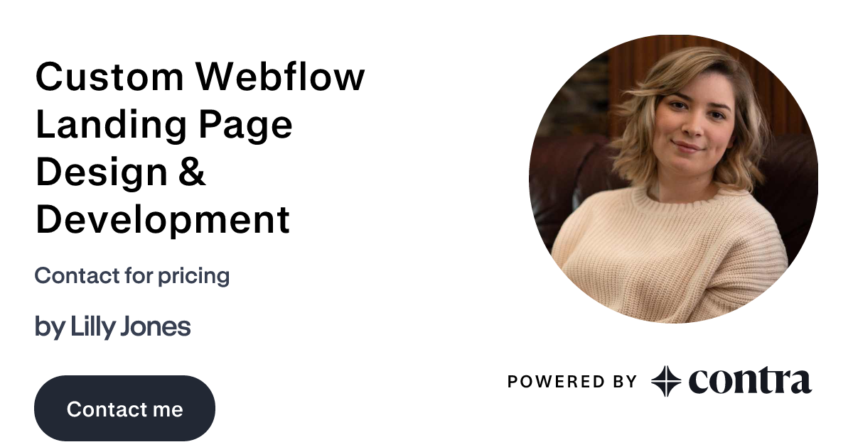 Custom Webflow Landing Page Design & Development by Lilly Jones