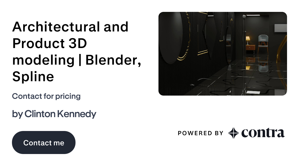 Architectural and Product 3D modeling | Blender, Spline by Clinton Kennedy