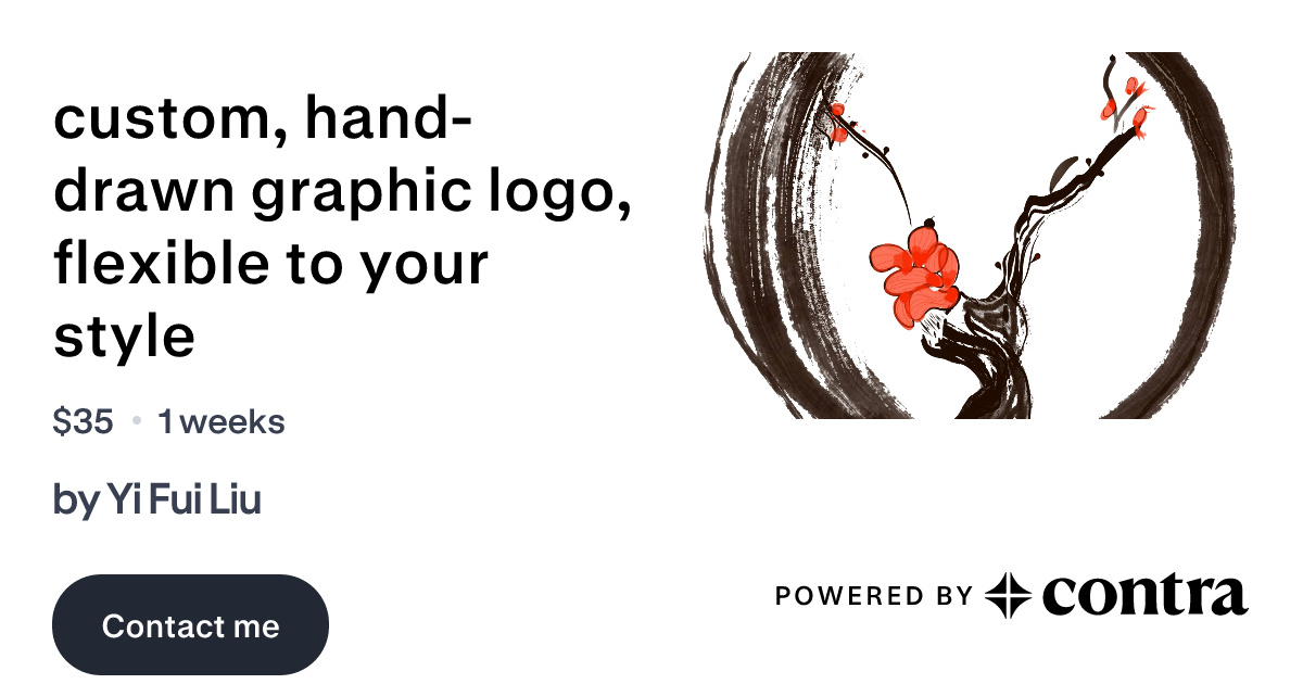 custom, hand-drawn graphic logo, flexible to your style by Yi Fui Liu