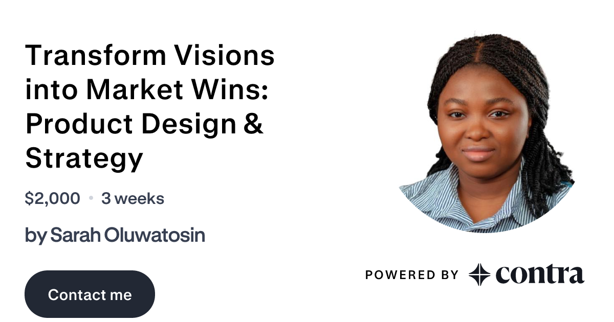 Transform Visions into Market Wins: Product Design & Strategy by Sarah ...