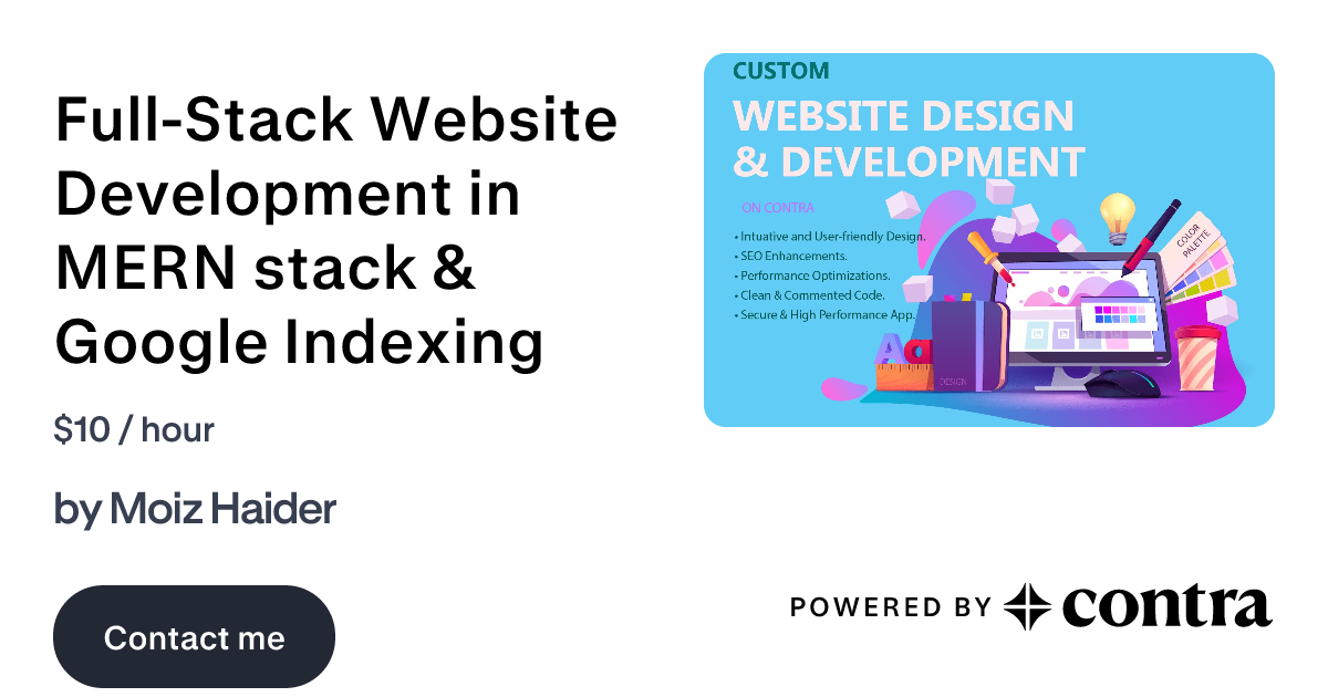 Professional Website Design & Development services MERN & Figma. by Moiz Haider