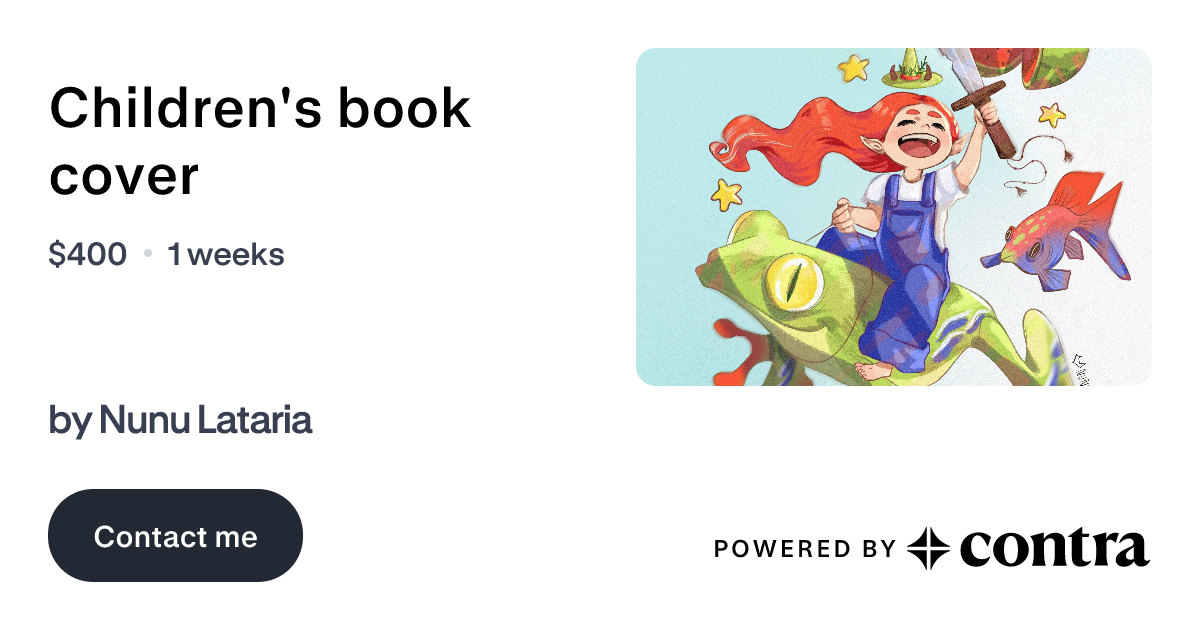 Children's book cover by Nunu Lataria