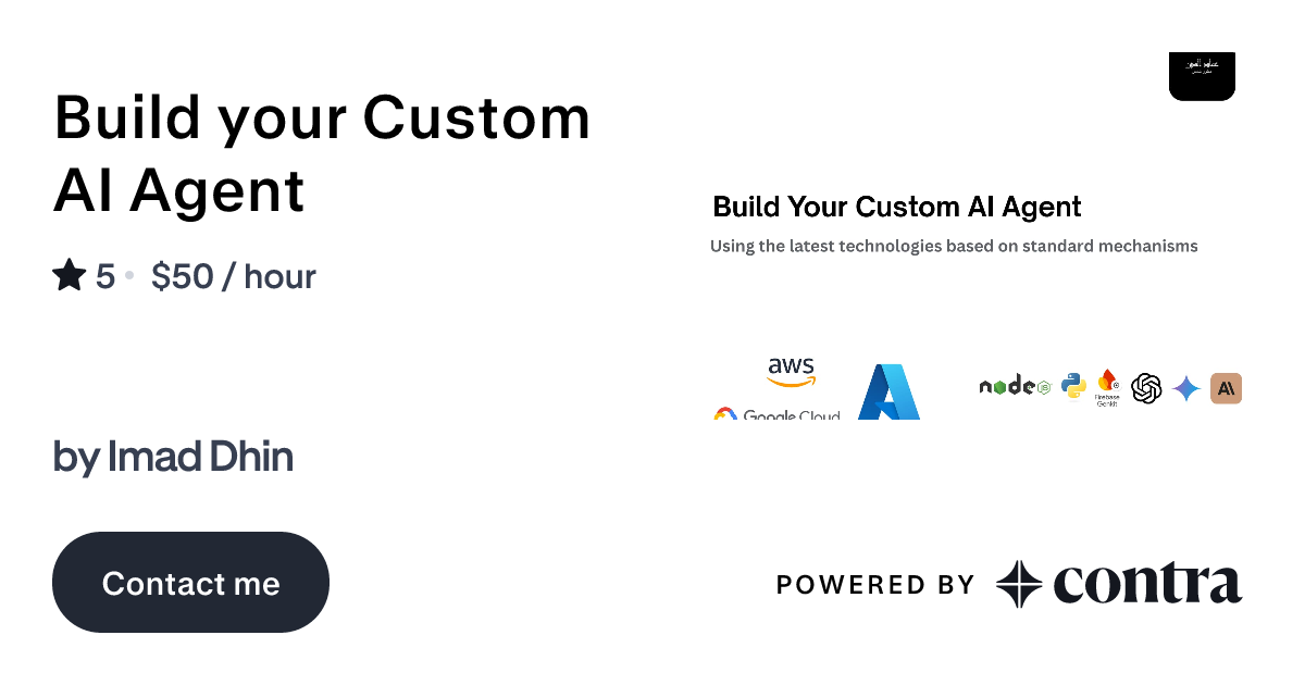 Build your Custom AI Agent by Imad Dhin