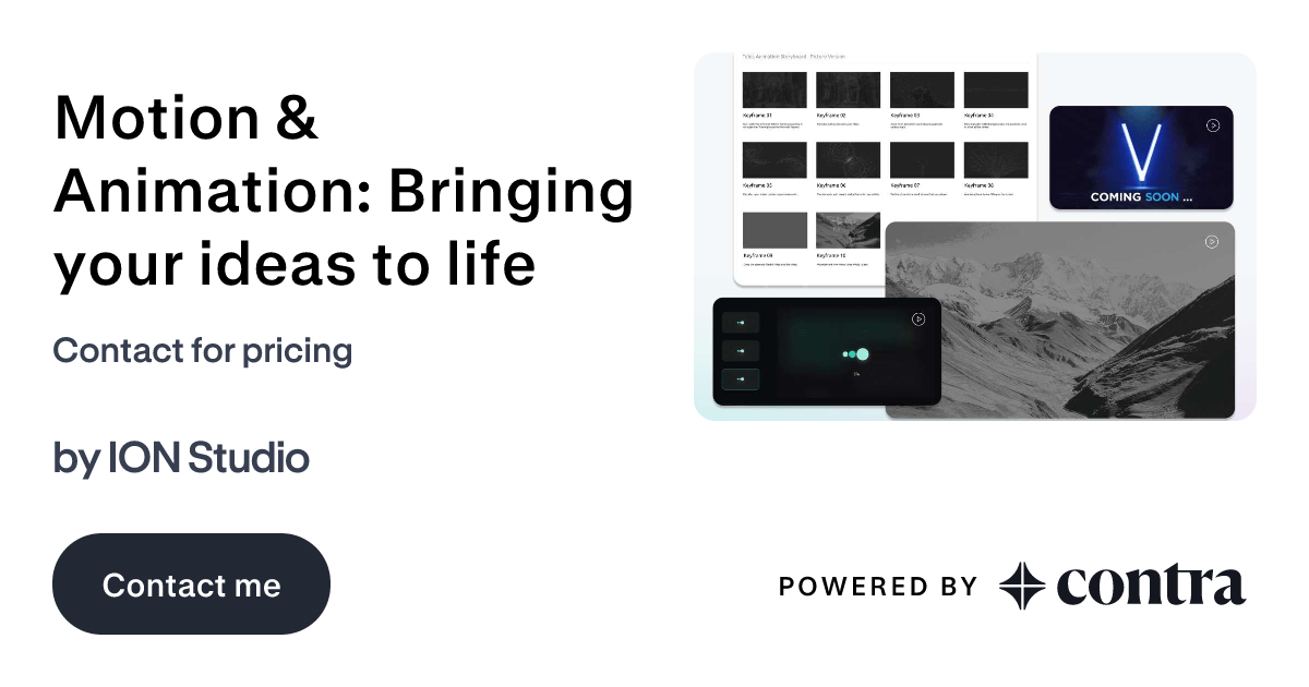 Motion & Animation: Bringing your ideas to life by ION Studio
