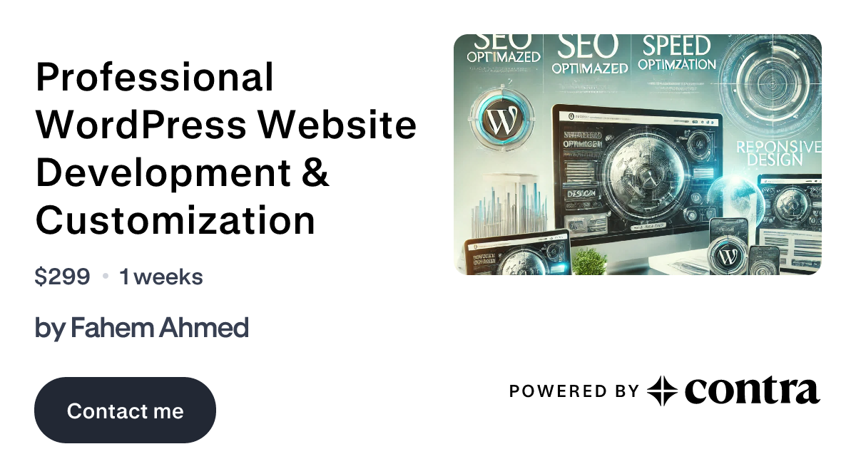 Professional WordPress Website Development & Customization by Fahem Ahmed