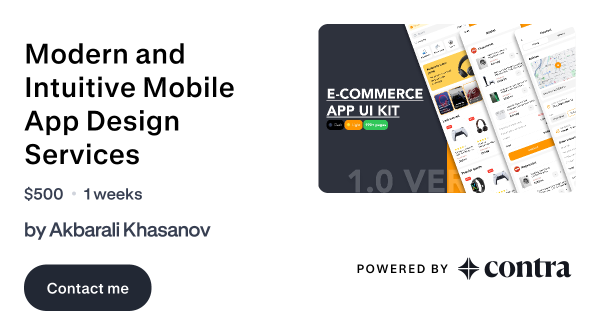 Modern and Intuitive Mobile App Design Services by Akbarali Khasanov