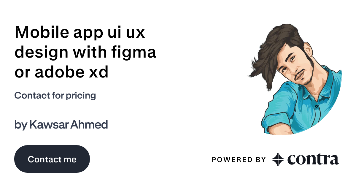 Mobile app ui ux design with figma or adobe xd by Kawsar Ahmed