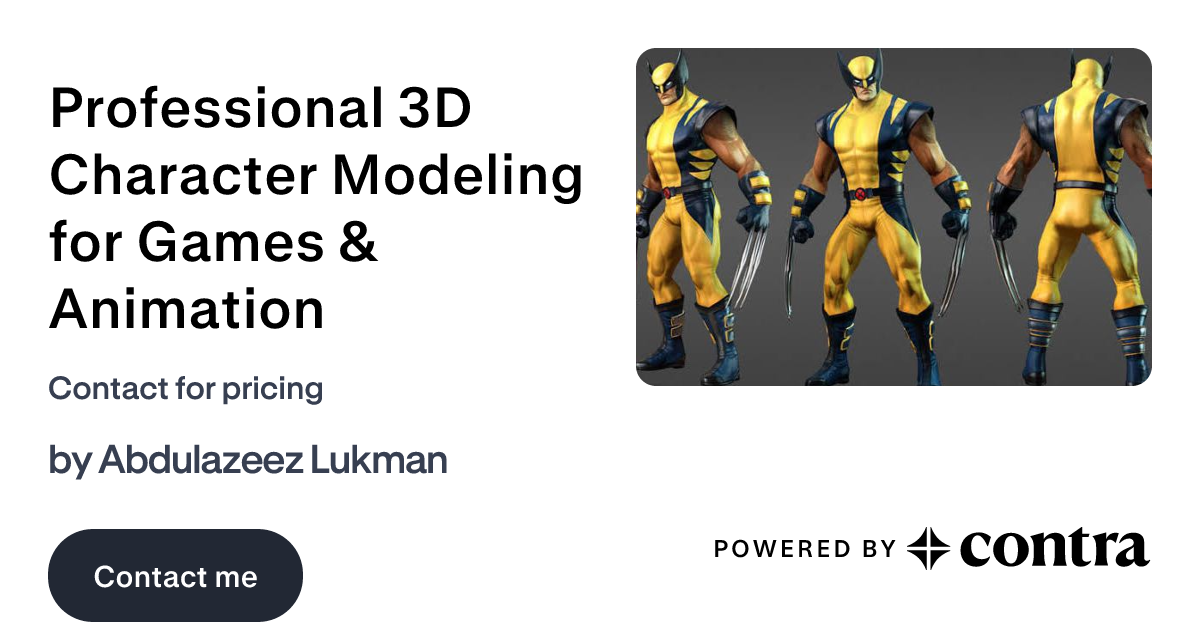 Professional 3D Character Modeling for Games & Animation by Abdulazeez ...