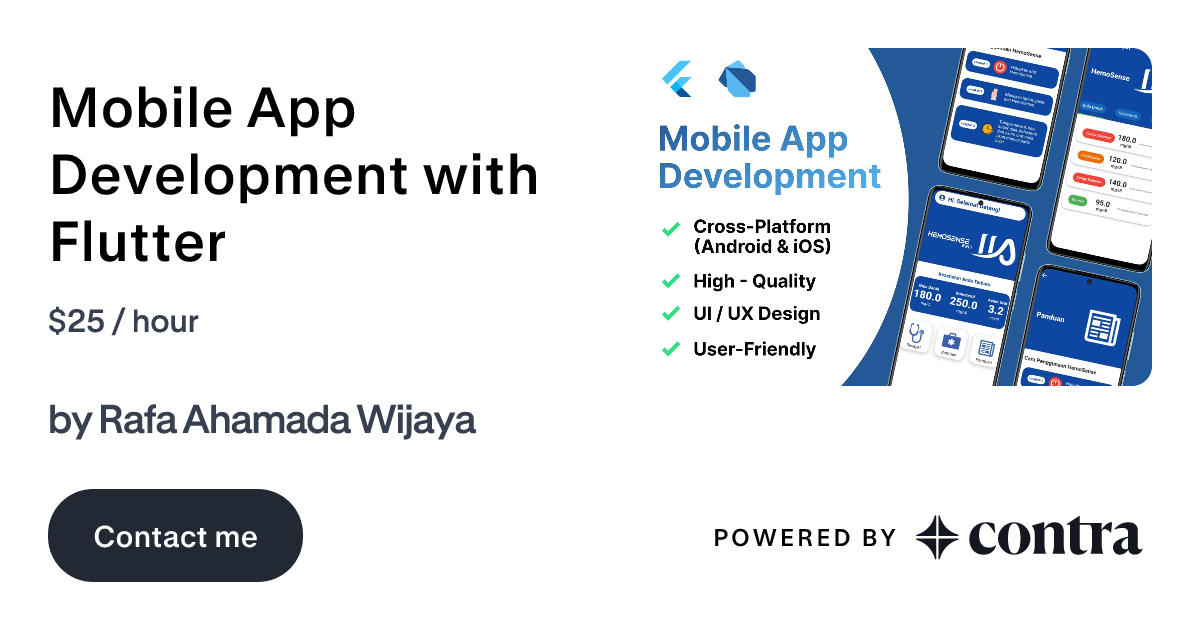 Mobile App Development with Flutter by Rafa Ahamada Wijaya