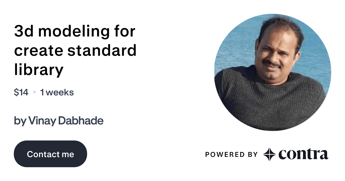 3d modeling for create standard library by Vinay Dabhade