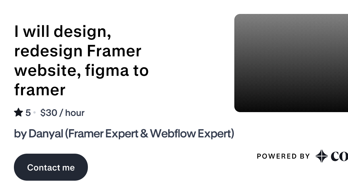 I will design, redesign Framer website, figma to framer by Danyal ...
