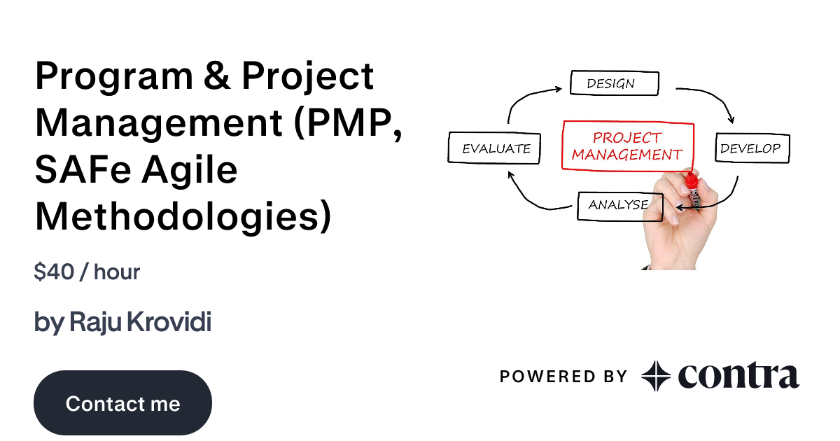 Program & Project Management (PMP, SAFe Agile Methodologies) by Raju ...