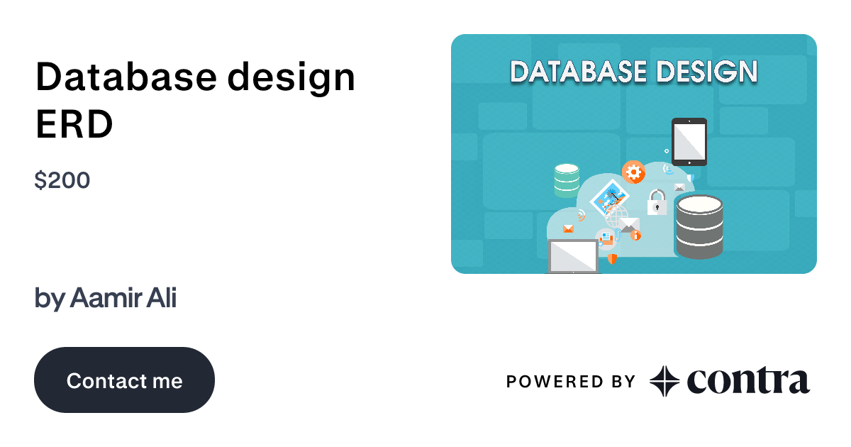 Database design ERD by Aamir Ali