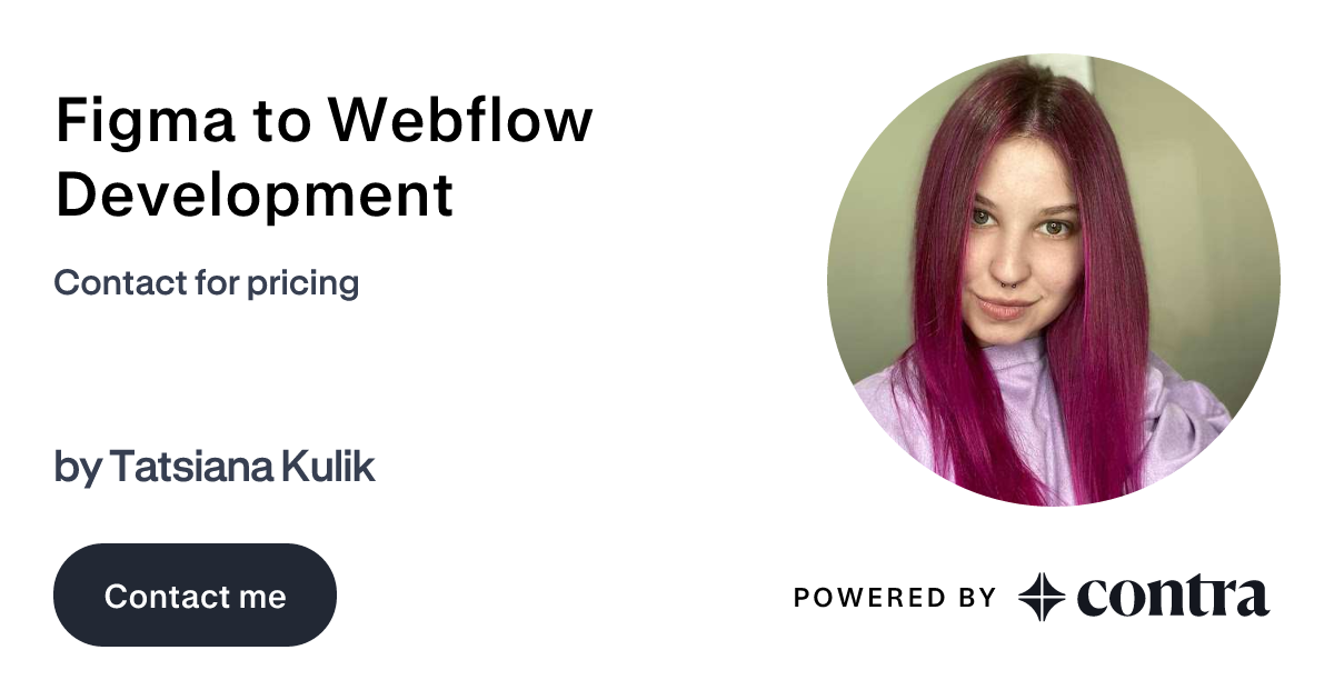 Figma to Webflow Development by Tatsiana Kulik