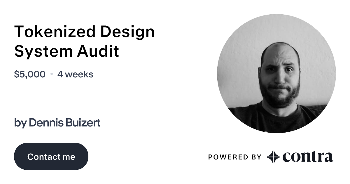 Tokenized Design System Audit by Dennis Buizert