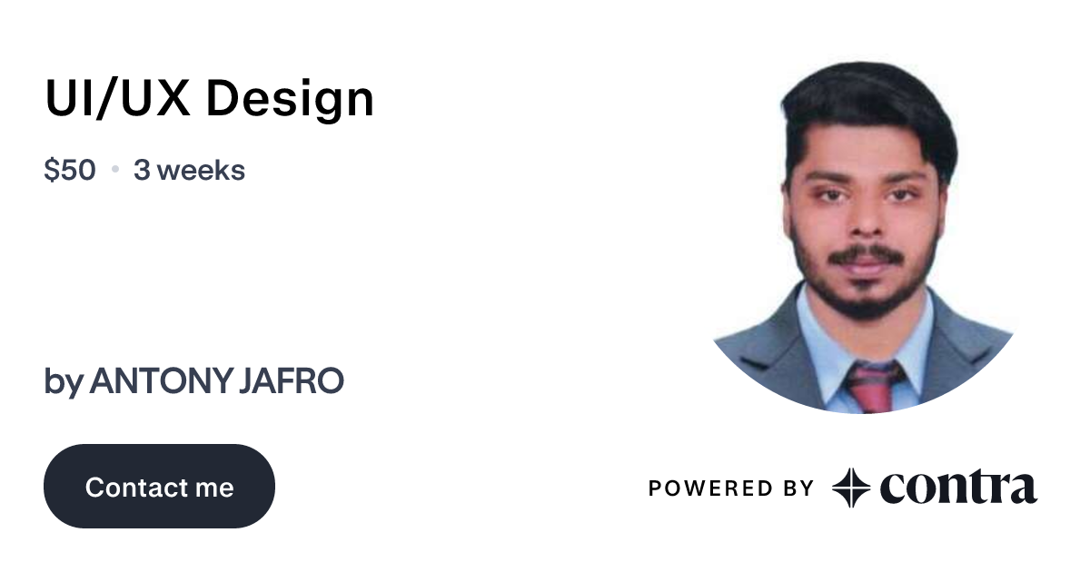 UI/UX Design by ANTONY JAFRO