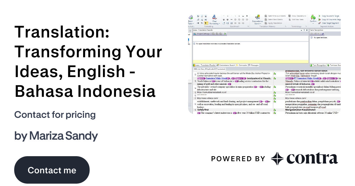 Translation: Transforming Your Ideas, English - Bahasa Indonesia by ...