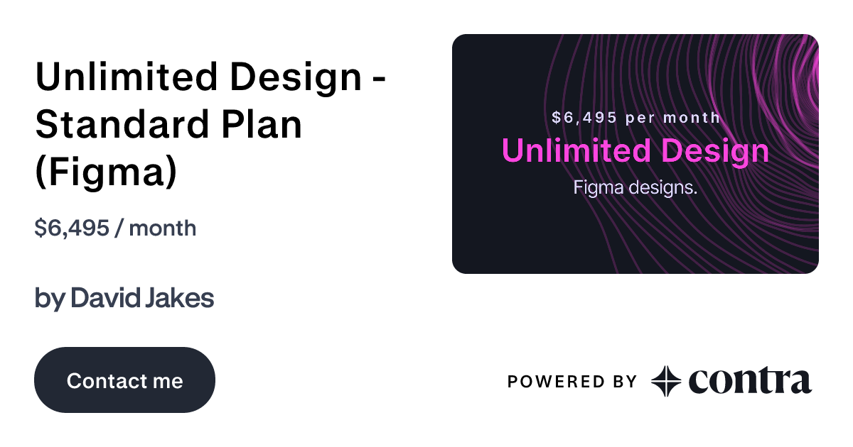 Unlimited Design - Standard Plan (Figma) by David Jakes