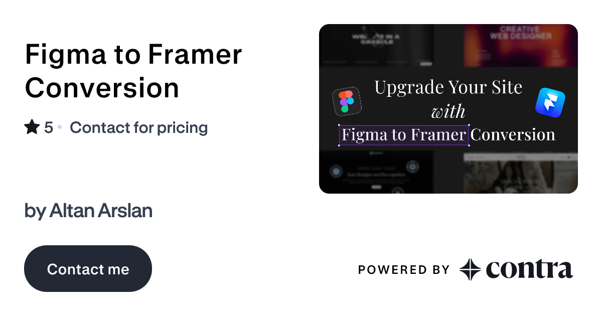 Figma to Framer Conversion by Altan Arslan