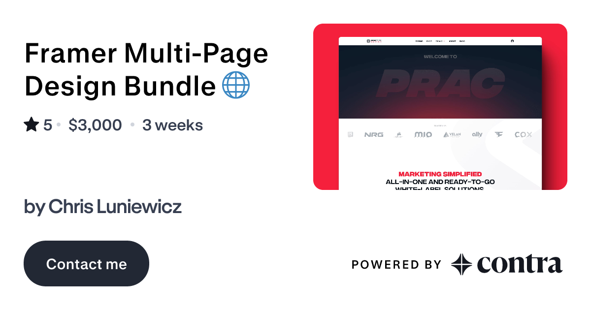 Framer Multi-Page Design Bundle 🌐 by Chris Luniewicz