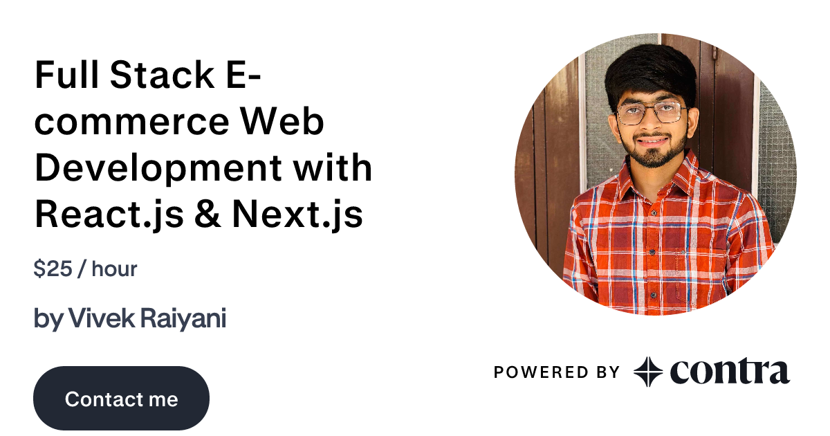 Full Stack E-commerce Web Development with React.js & Next.js by Vivek Raiyani