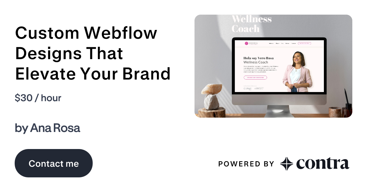 Custom Webflow Designs That Elevate Your Brand by Ana Rosa