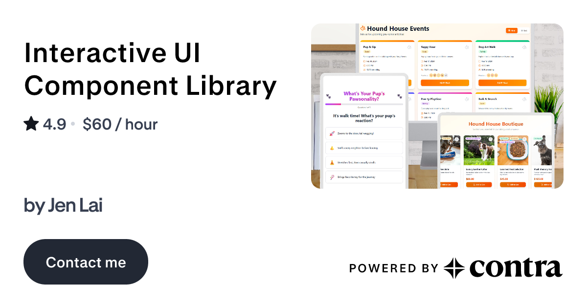 Interactive UI Component Library by Jen Lai