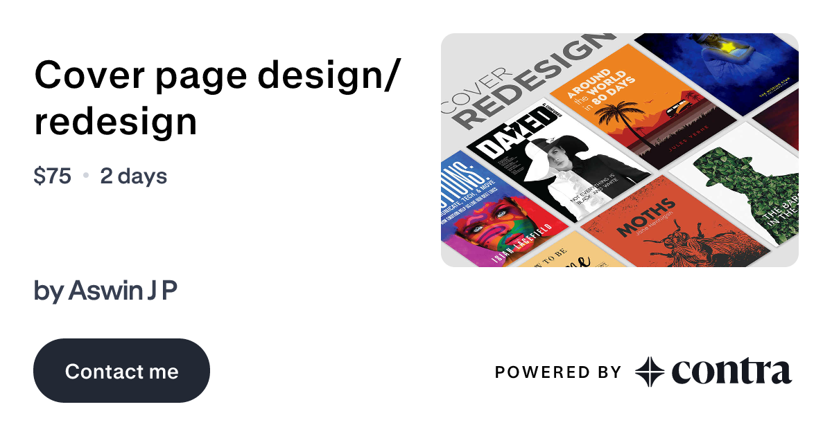 Cover page design/redesign by Aswin J P