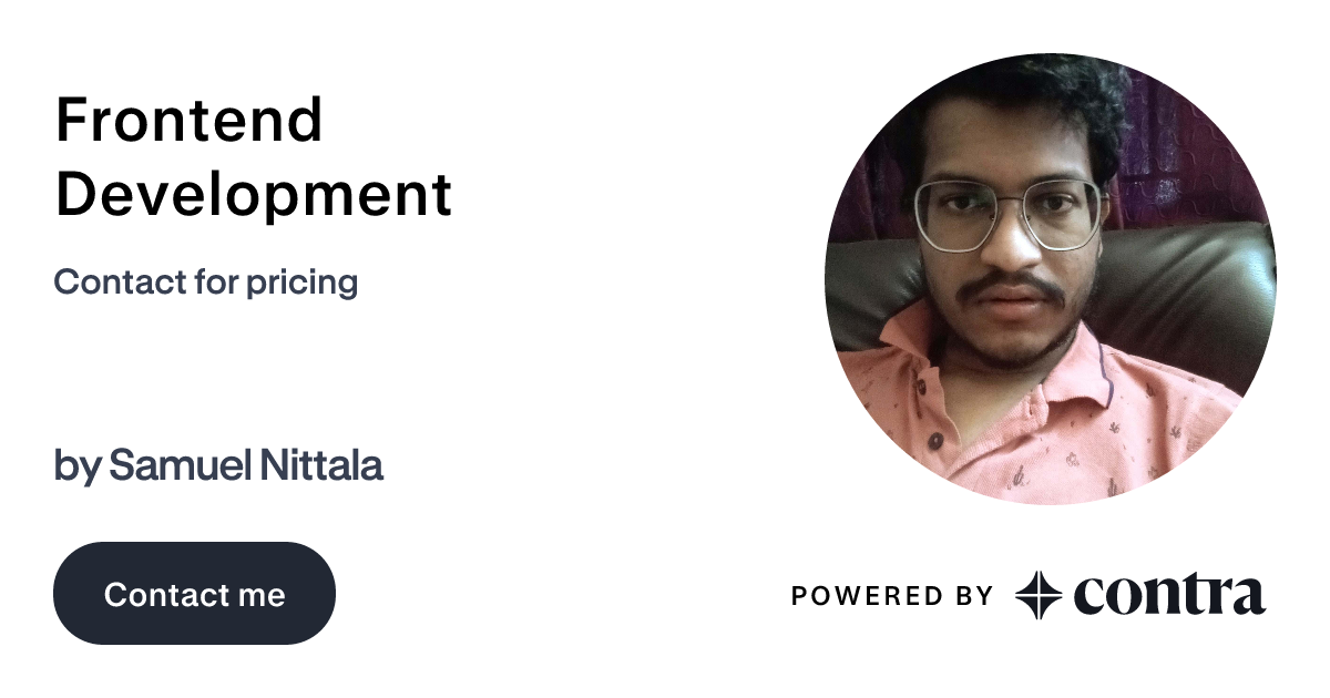 Frontend Development by Samuel Nittala