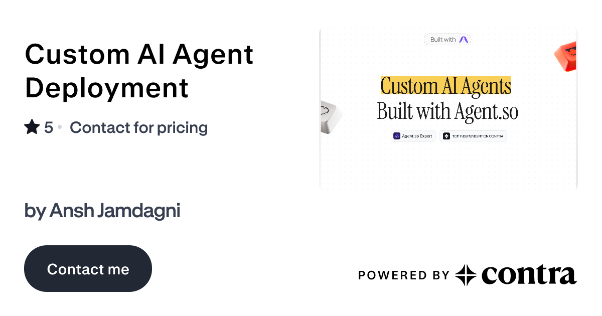 Custom AI Agent Deployment by Ansh Jamdagni