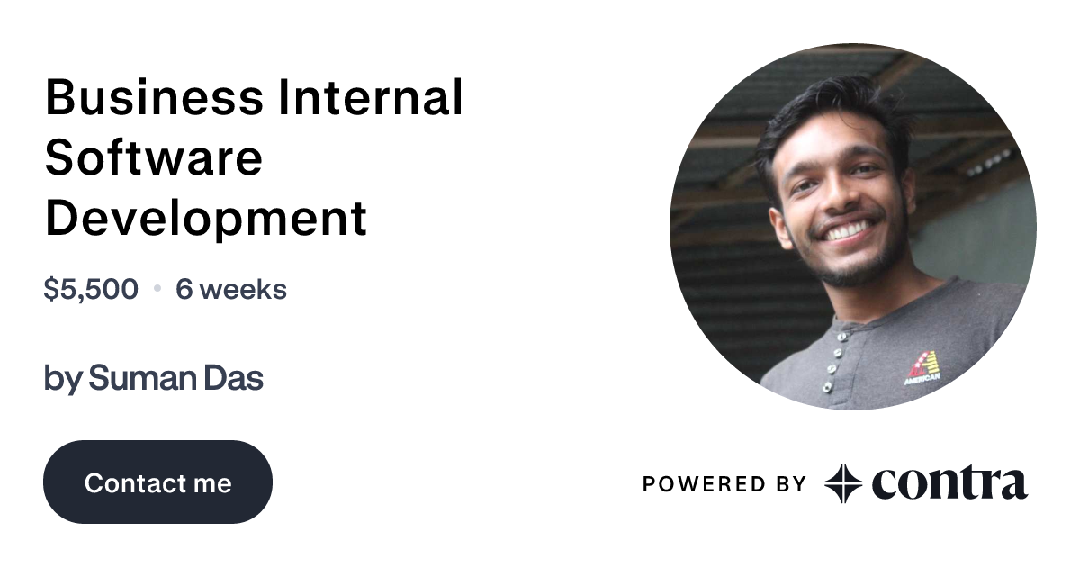 Business Internal Software Development by Suman Das