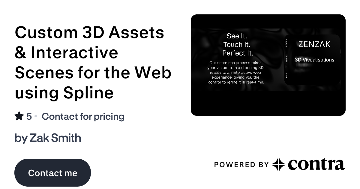Custom 3D Assets & Interactive Scenes for the Web using Spline by Zak Smith