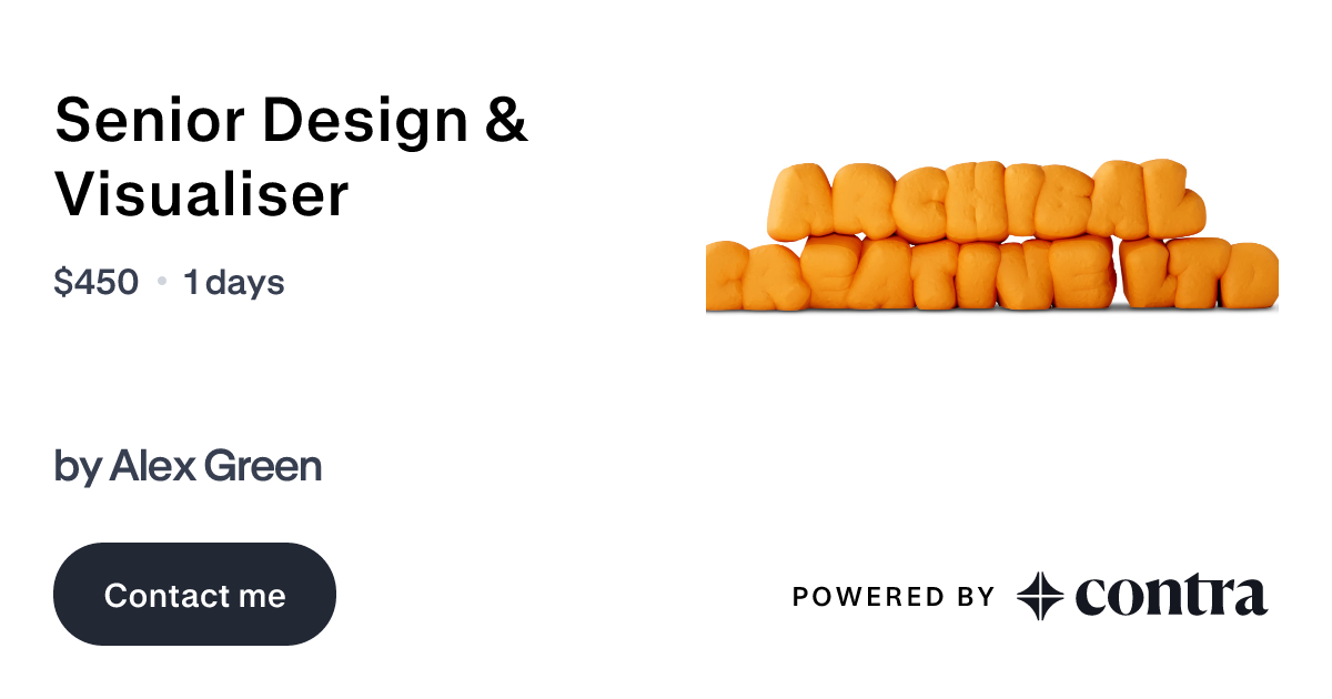 Senior Design & Visualiser by Alex Green