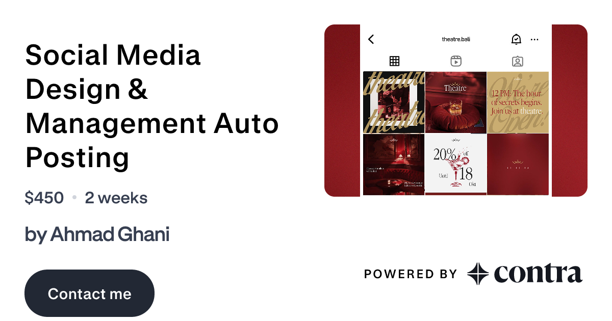 Social Media Design & Management Auto Posting by Ahmad Ghani