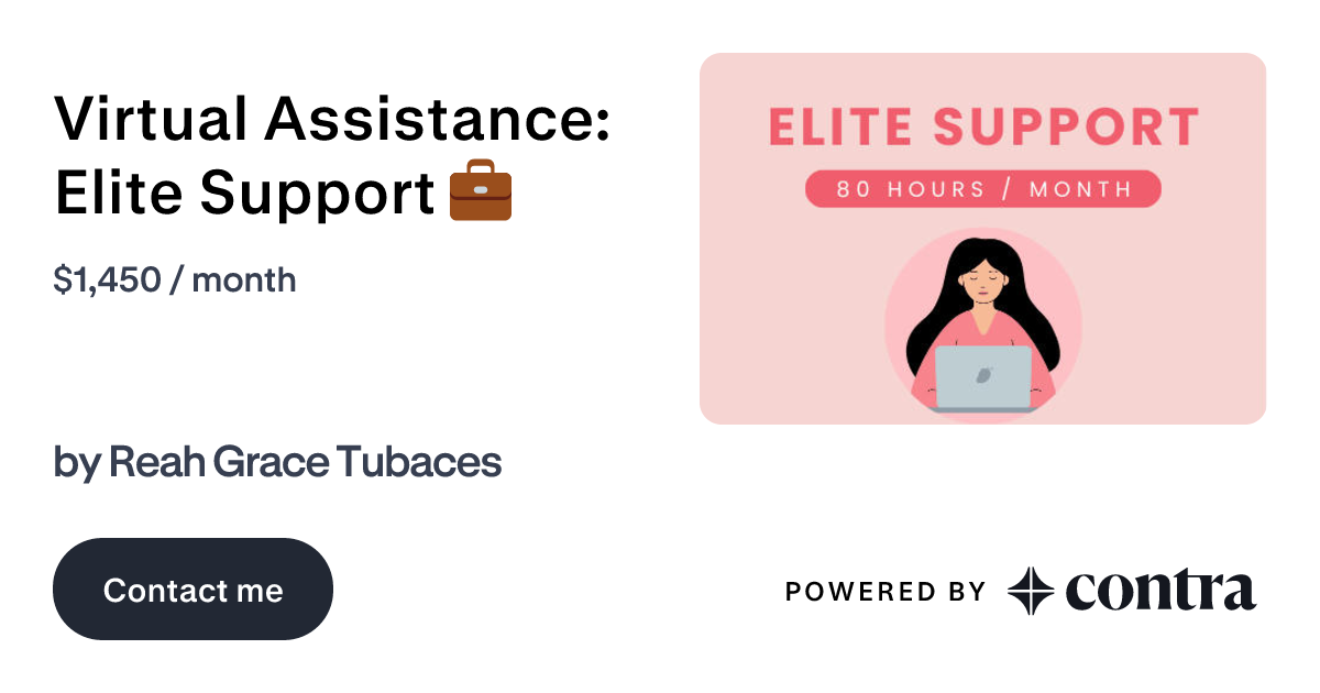 Virtual Assistance: Elite Support 💼 by Reah Grace Tubaces