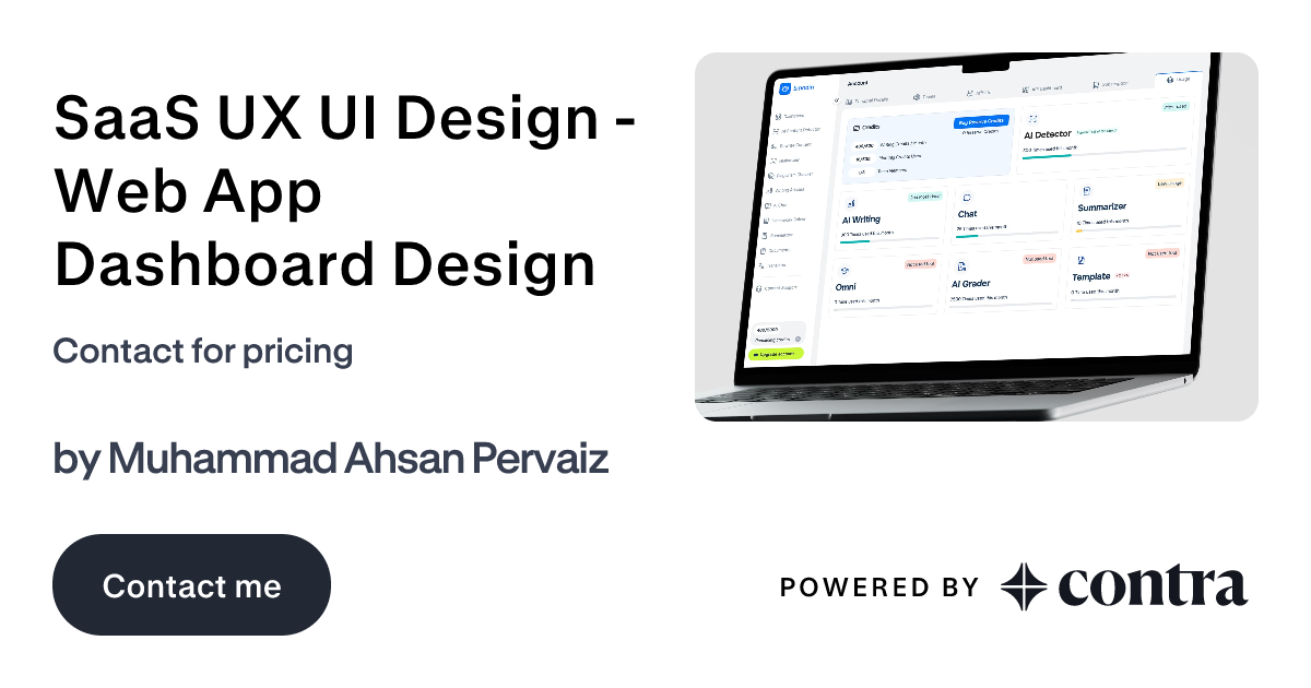 SAAS Web App Dashboard UX UI Design by Muhammad Ahsan Pervaiz