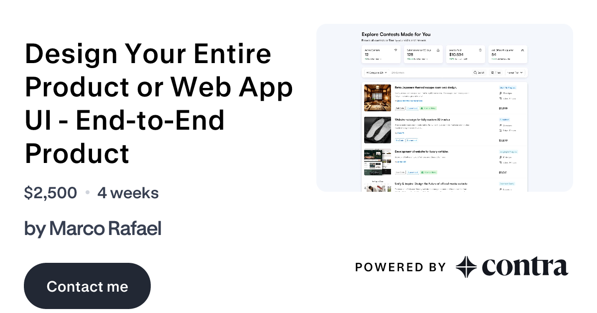 Design Your Entire Product or Web App UI - End-to-End Product by Marco Rafael