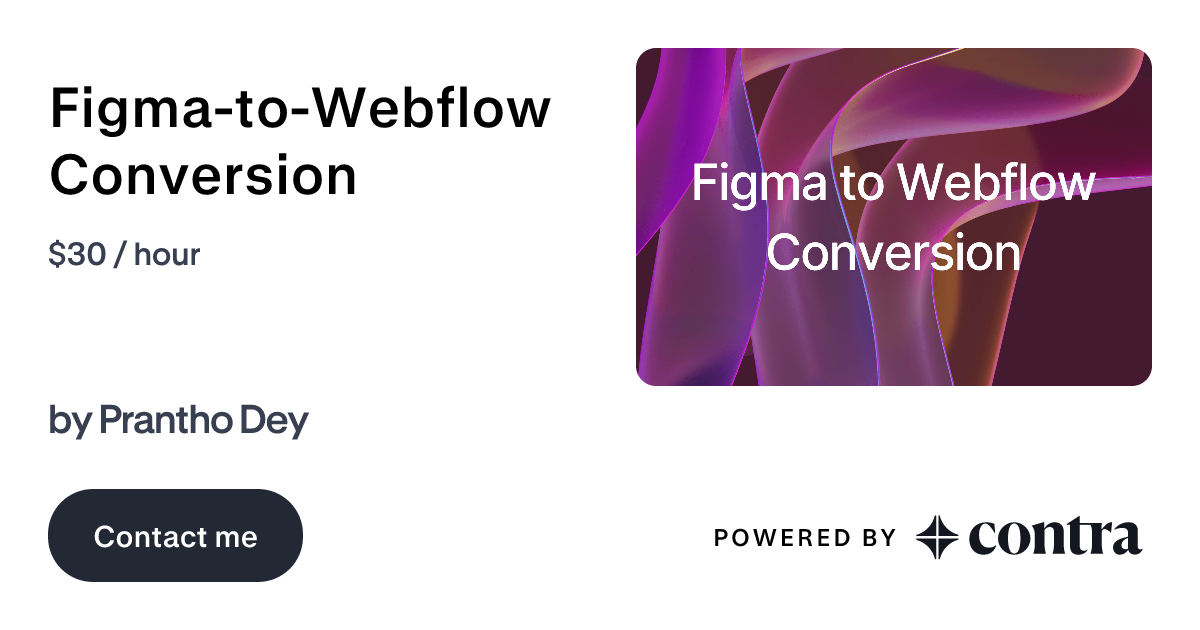 Figma-to-Webflow Conversion by Prantho Dey