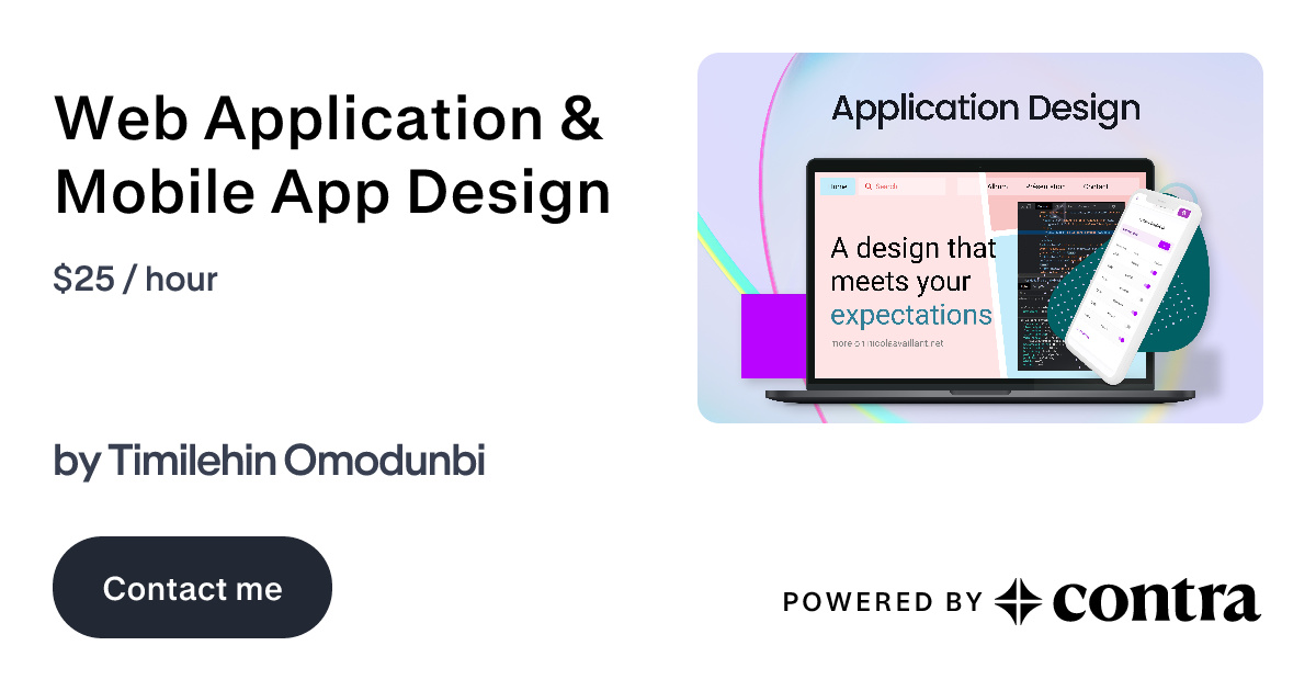 Web Application & Mobile App Design by Timilehin Omodunbi