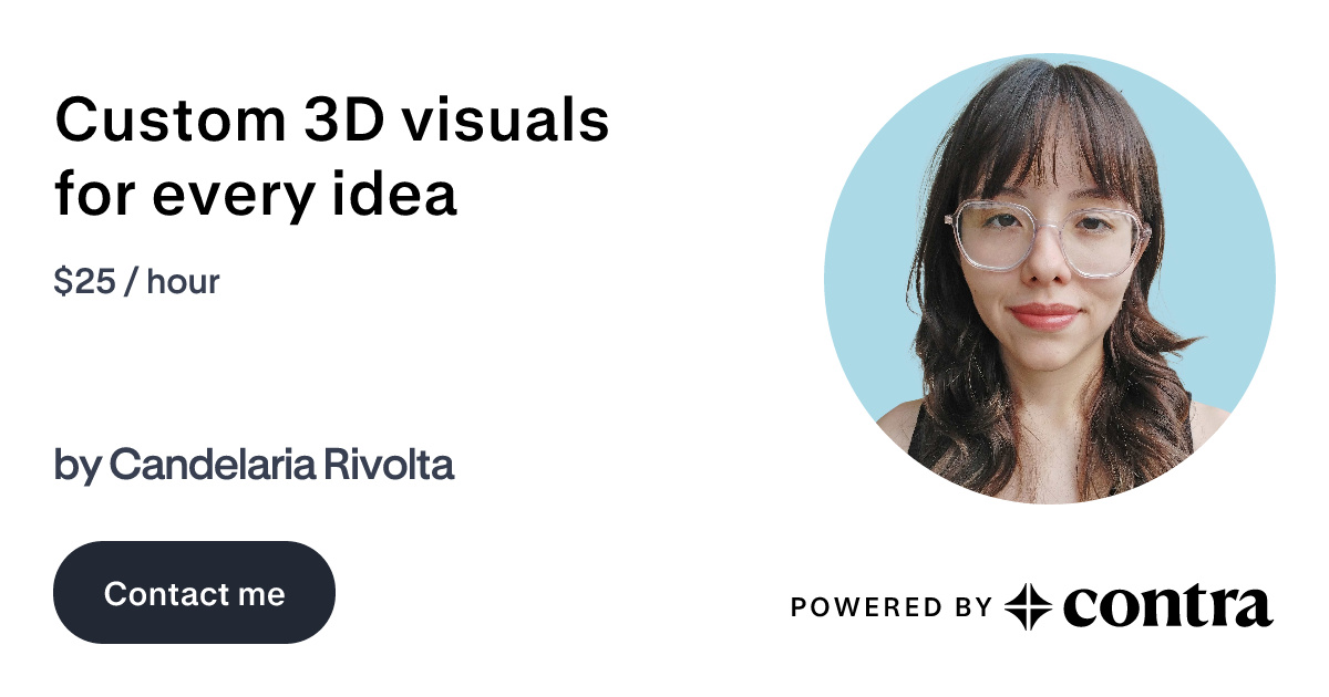 Custom 3D visuals for every idea by Candelaria Rivolta