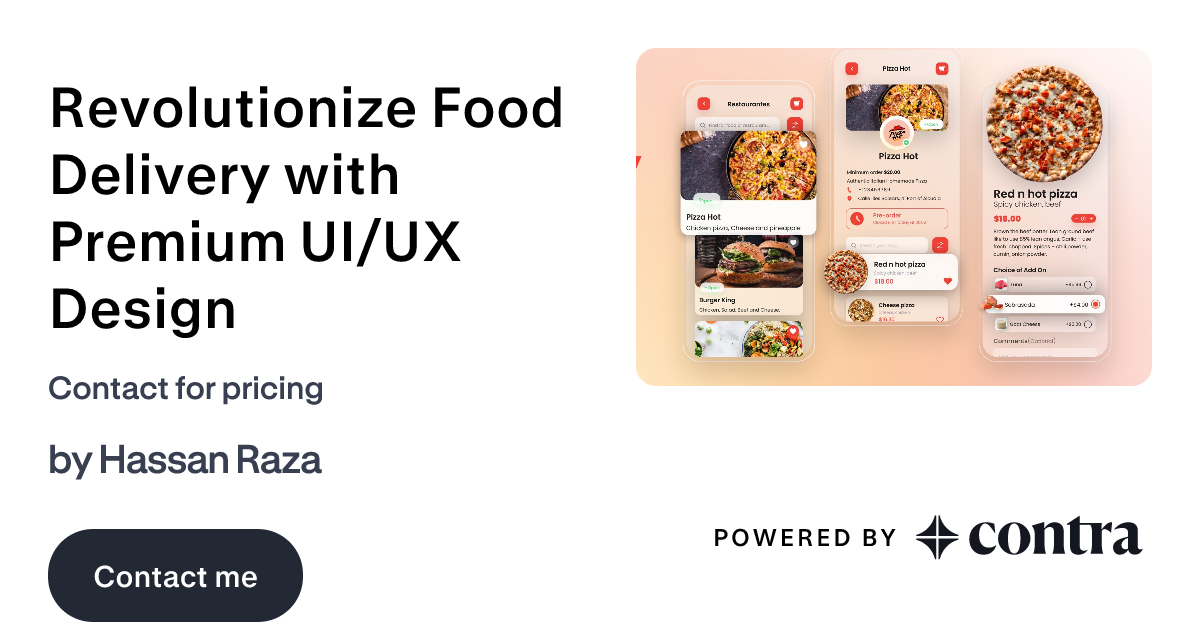 Revolutionize Food Delivery with Premium UI/UX Design by Hassan Raza