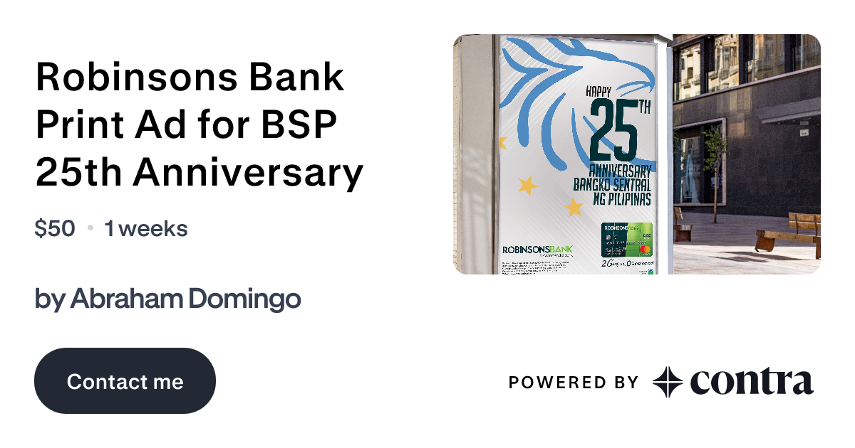 Robinsons Bank Print Ad for BSP 25th Anniversary by Abraham Domingo