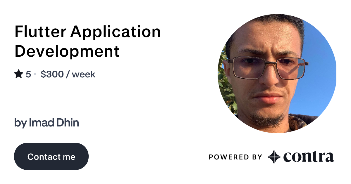 Flutter Application Development by Imad Dhin