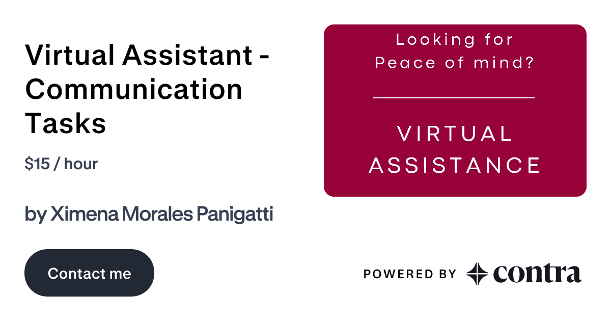 Virtual Assistant - Communication Tasks by Ximena Morales Panigatti
