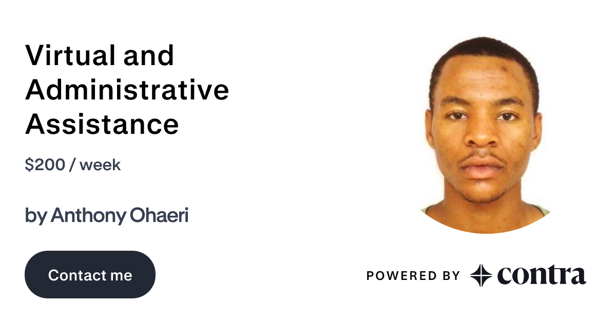 Virtual and Administrative Assistance by Anthony Ohaeri