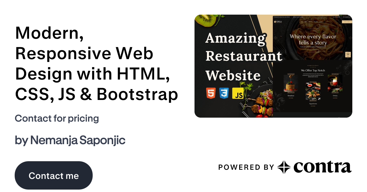 Modern, Responsive Web Design with HTML, CSS, JS & Bootstrap by Nemanja ...