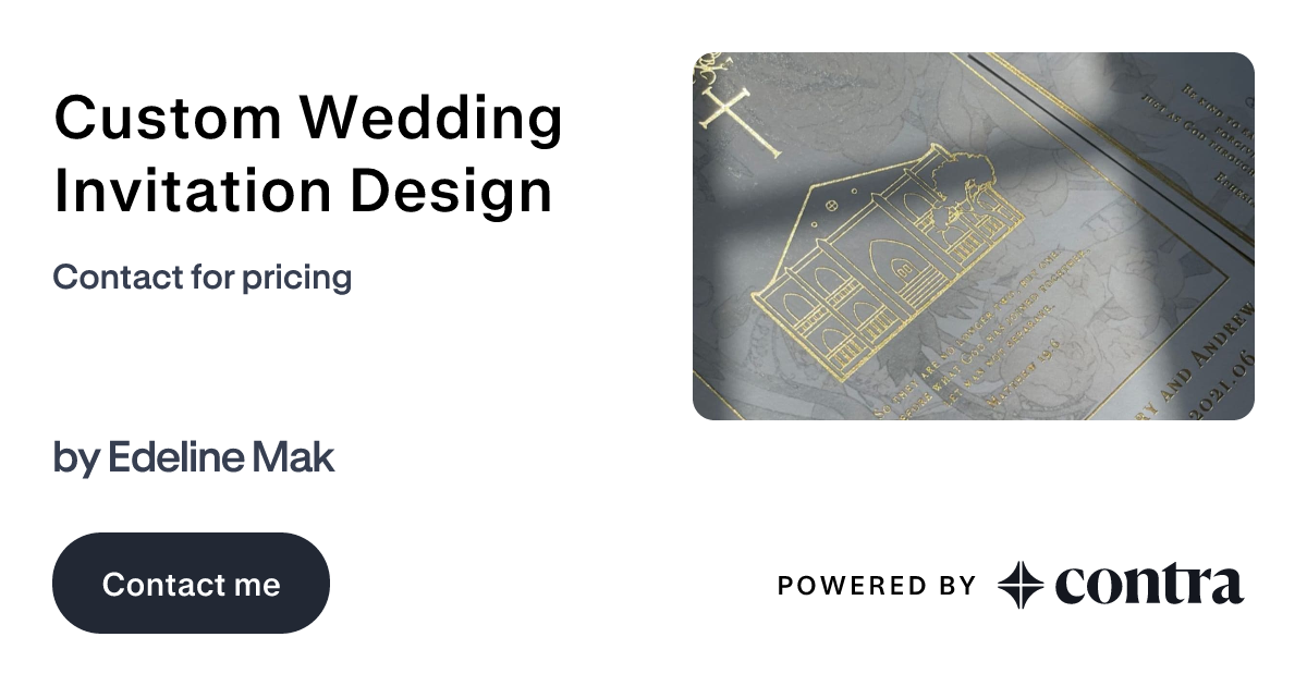 Custom Wedding Invitation Design by Edeline Mak